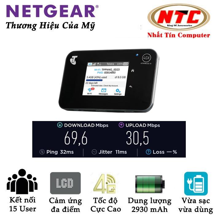 Thiết bị phát wifi 4G Netgear Telstra 810S tốc độ cực cao - Màn hình ...