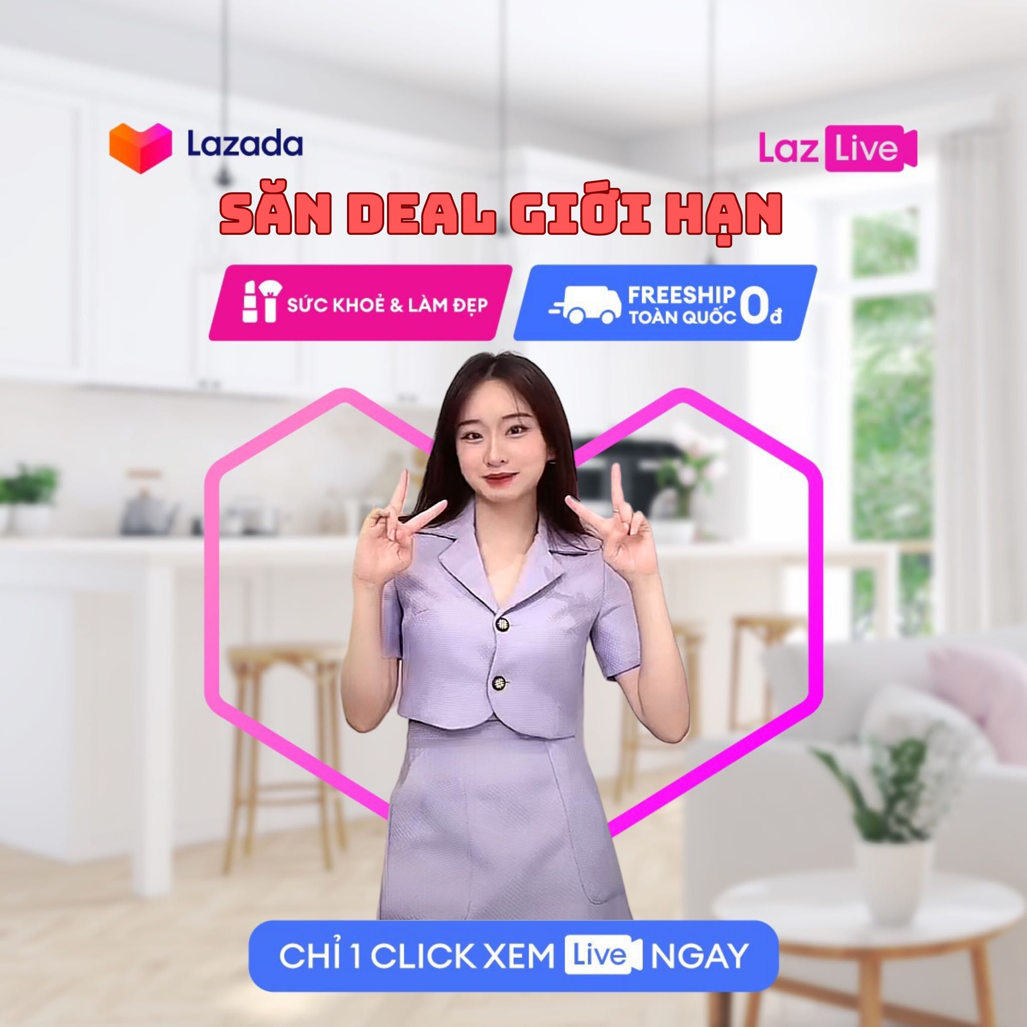 Chào tôi sẽ bắt đầu livestream trên Lazada-Live tại 05-23 19:00. Đừng ...