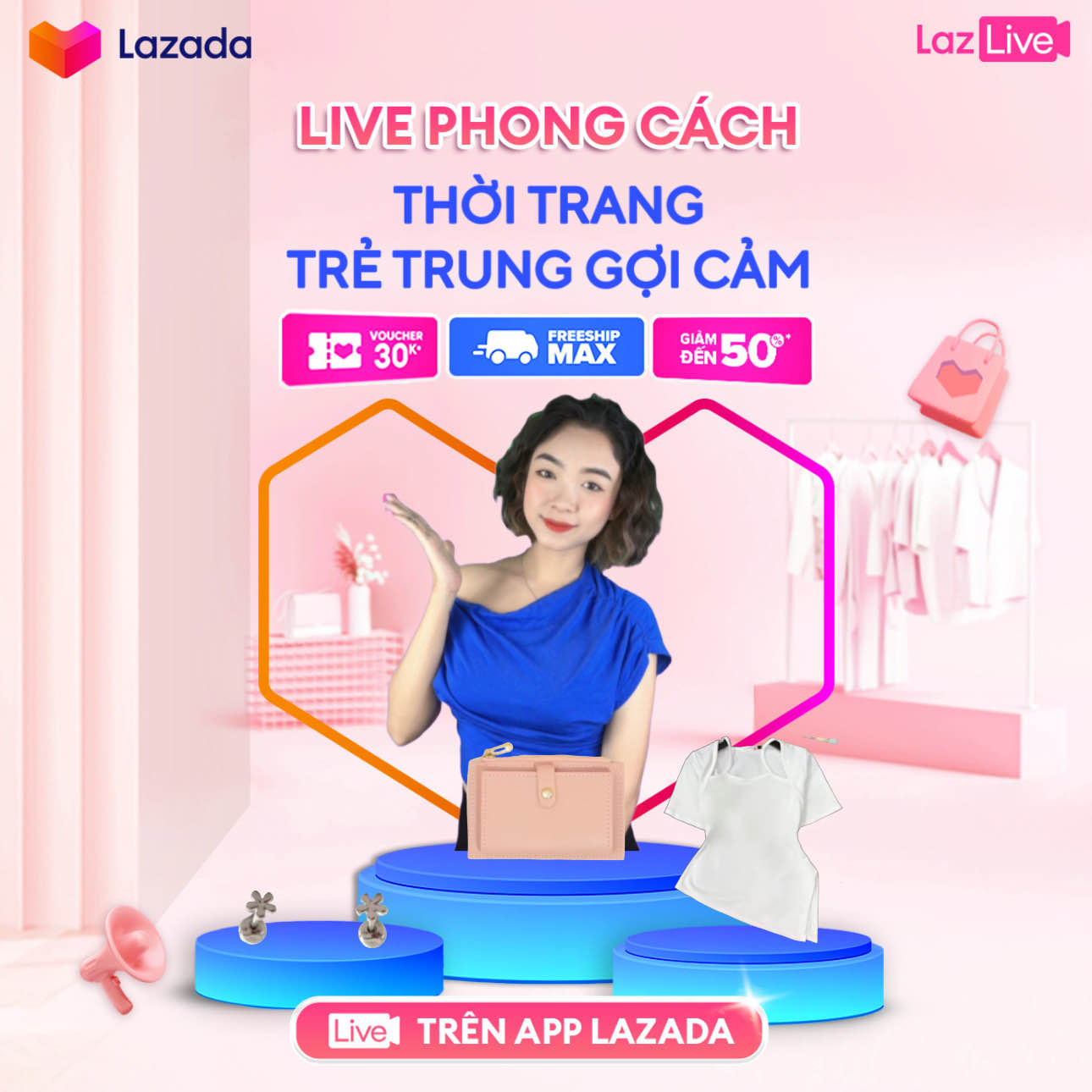 Chào tôi sẽ bắt đầu livestream trên Lazada-Live tại 05-28 21:00. Đừng ...
